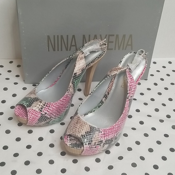Nina Nayema | Shoes | Nina Nayema Amber Platform Peep Toe Heels | Poshmark